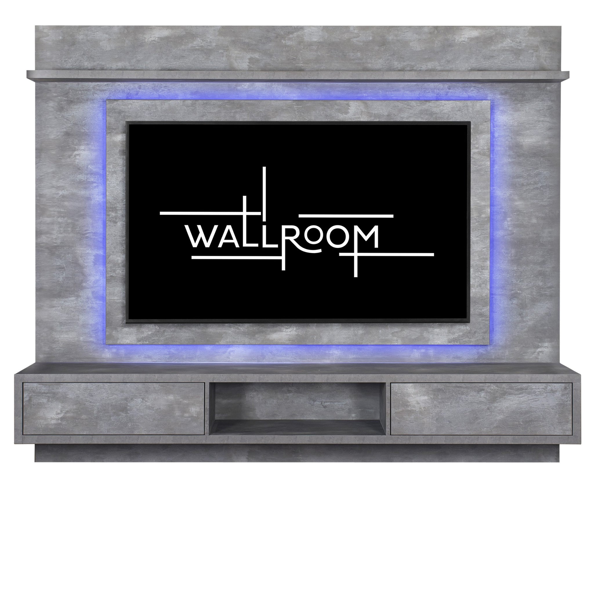 Modern Floating Television Stand with Storage | Wedge 2.2m