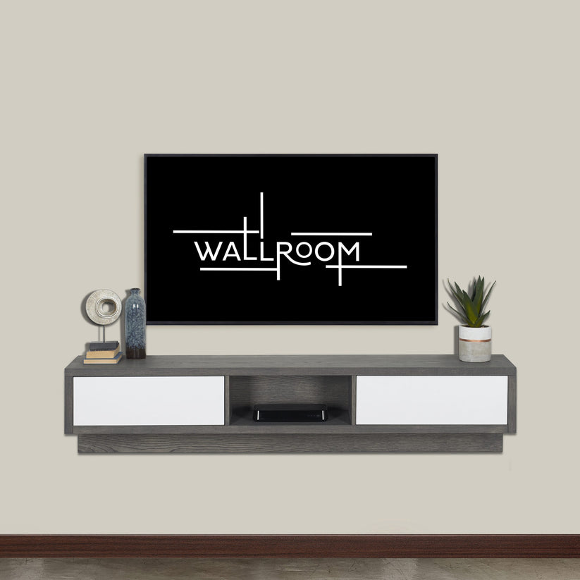 Wedge Floating Shelf Under TV | Ample Storage | Clutter-Free